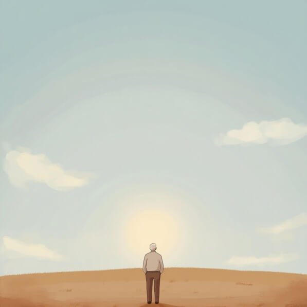 Download Elderly man contemplating at sunset Backgrounds Online ...