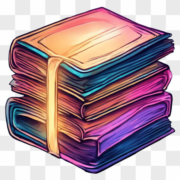 Download Kleurvolle stapel boeken Cartoons online op Creative Fabrica