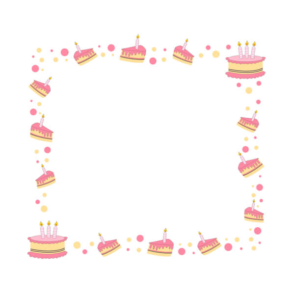 Download Colorful Birthday Cake Border Design Frames Online - Creative ...