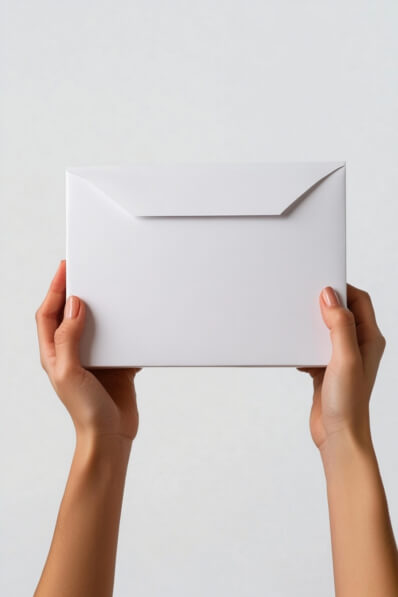 Download Hands Holding a White Envelope Mockups Online - Creative Fabrica