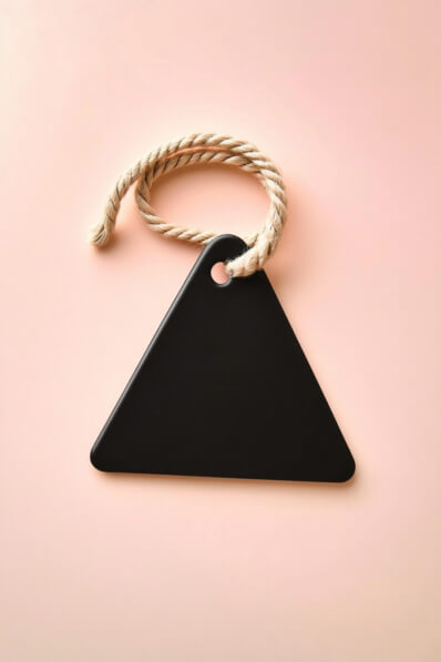 Download Black Triangular Tag on Pink Background Mockups Online ...