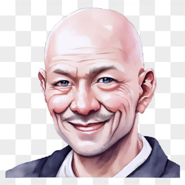 Download Friendly Bald Man in Formal Attire Cartoons Online - Creative ...