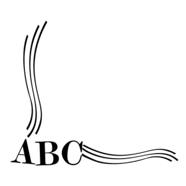 Descarga ABC estilizado con líneas fluidas Bordes y Esquinas En Línea ...