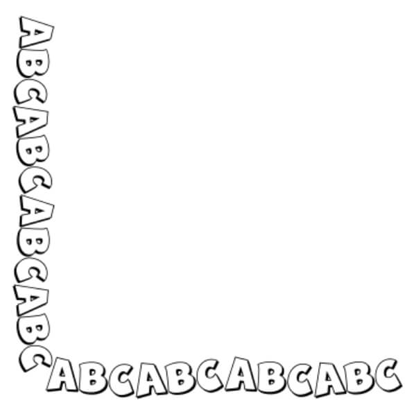 Download Whimsical Repeated Letters Border Borders & Corners Online ...