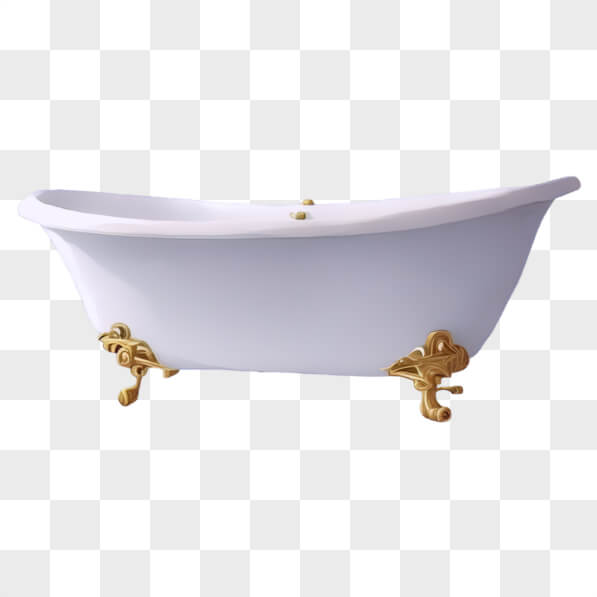 Download Elegant Bathtub with Golden Legs Cartoons Online - Creative ...