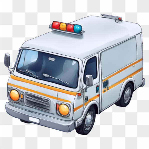 Download Cartoon-style Ambulance with Emergency Lights Cartoons Online ...