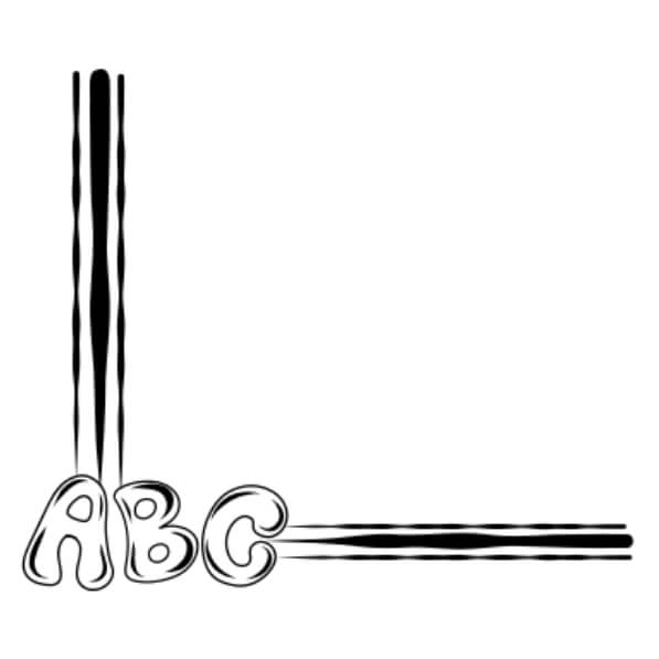 Download Stylized ABC Corner Design Borders & Corners Online - Creative ...