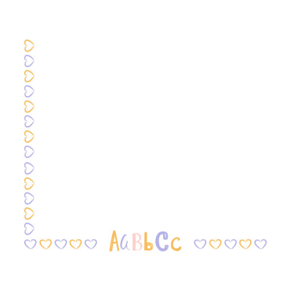 Descarga Diseño de borde de corazón y letras coloridas Bordes y ...