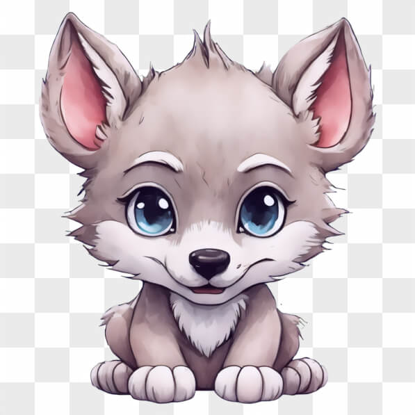 Download Cute Cartoon Wolf Pup Cartoons Online - Creative Fabrica