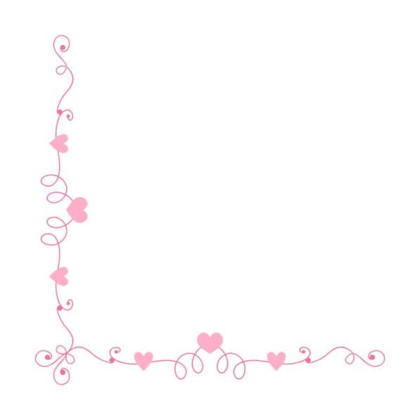 Download Whimsical Pink Heart Design Borders & Corners Online ...