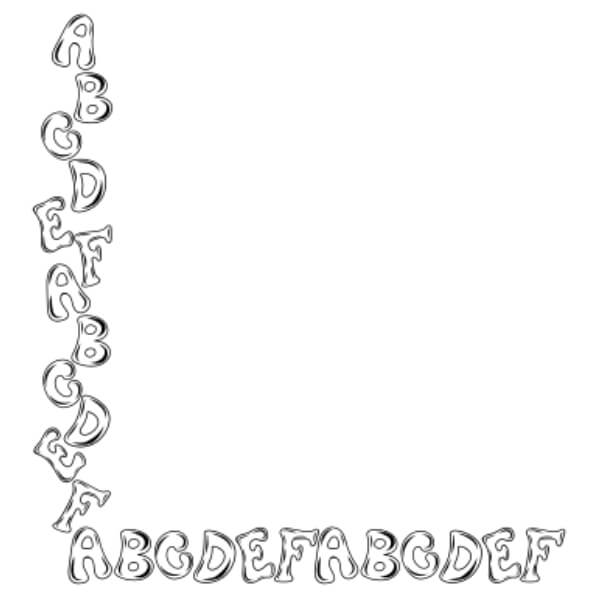 Descarga Letras estilizadas en diseño abstracto Bordes y Esquinas En ...