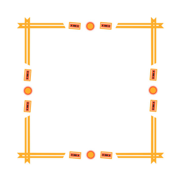 Download Playful Retro Border Design Frames Online - Creative Fabrica