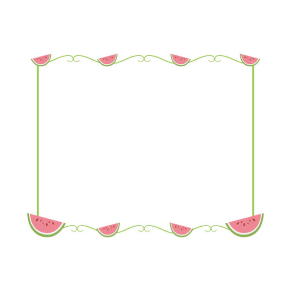 Download Watermelon Decorative Border Frames Online - Creative Fabrica