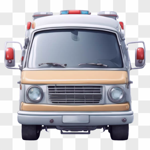 Download Vintage Ambulance Front View Cartoons Online - Creative Fabrica