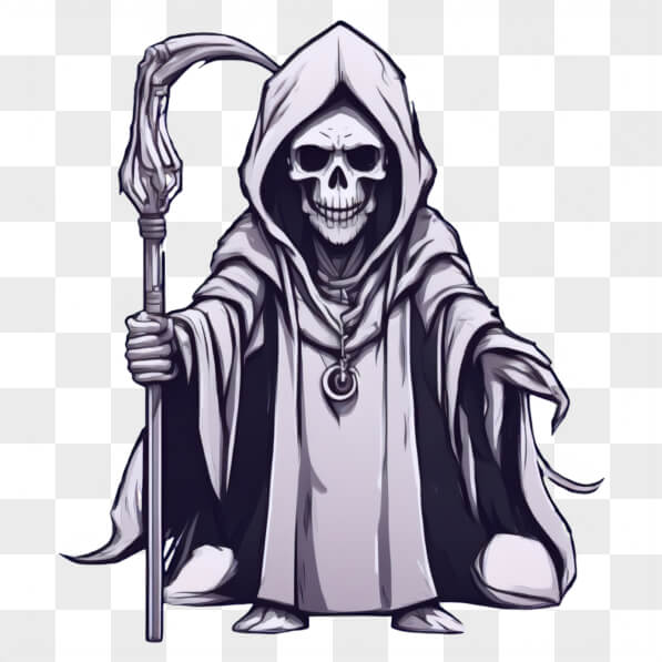 Download Stylized Grim Reaper Character Cartoons Online - Creative Fabrica