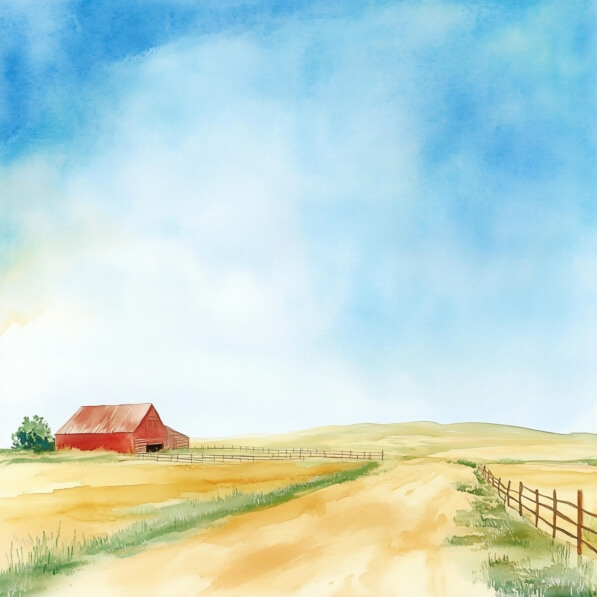 Download Rural Landscape with Red Barn and Blue Sky Backgrounds Online ...