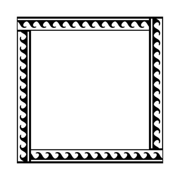 Download Decorative Black and White Wave Border Frames Online ...