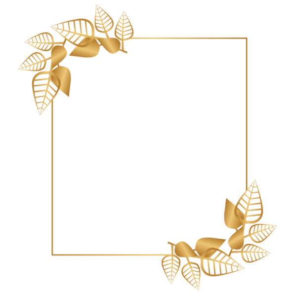 Download Elegant Gold Leaf Frame Frames Online - Creative Fabrica