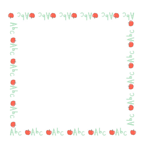 Download Playful Alphabet and Apple Border Design Frames Online ...