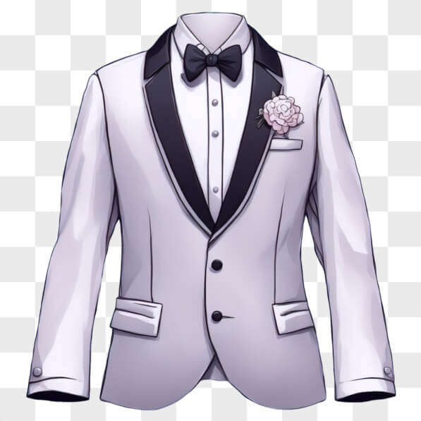 Download Elegant White Tuxedo Jacket Cartoons Online - Creative Fabrica