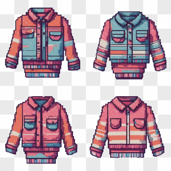 Download Colorful Pixel Art Jackets Cartoons Online - Creative Fabrica