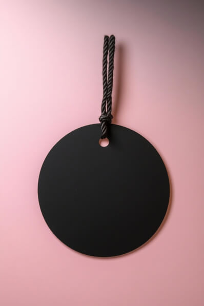 Download Black Circular Tag on Pink Background Mockups Online ...