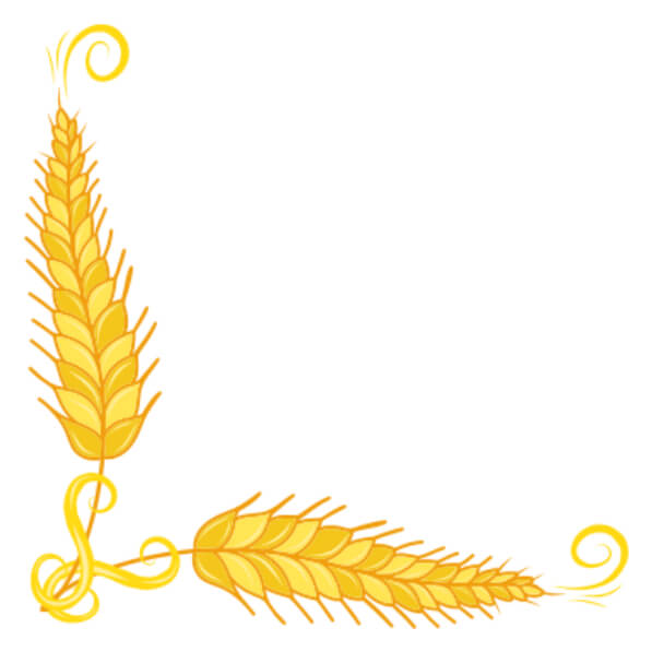 Download Stylized Wheat Stalks in Yellow Borders & Corners Online ...
