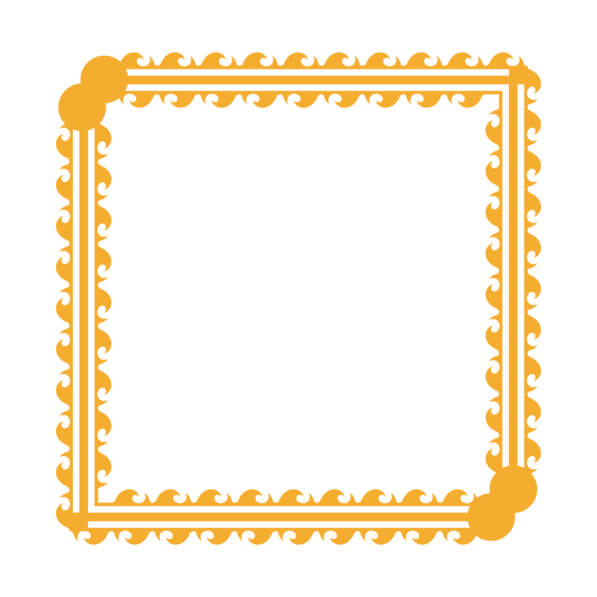 Download Decorative Yellow Square Border Frames Online - Creative Fabrica