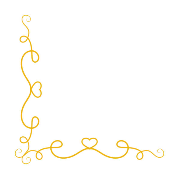 Download Elegant Yellow Swirl Design with Hearts Borders & Corners ...