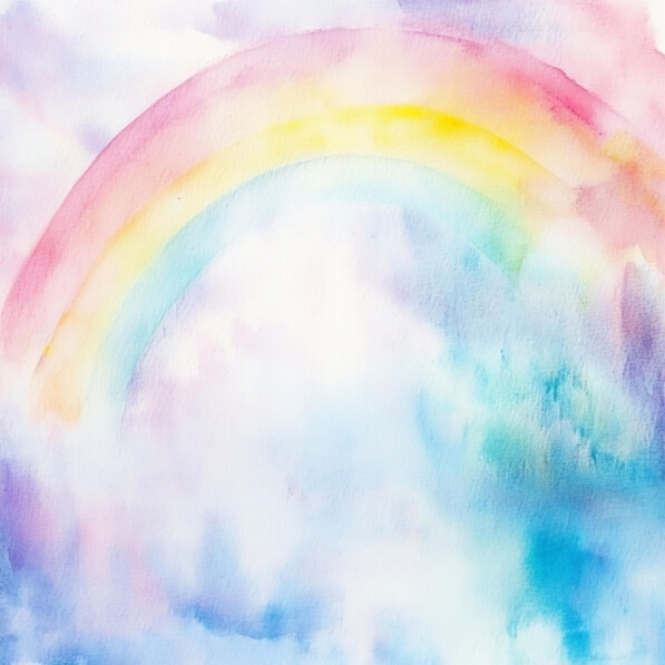 Download Watercolor Rainbow in Pastel Sky Backgrounds Online - Creative ...