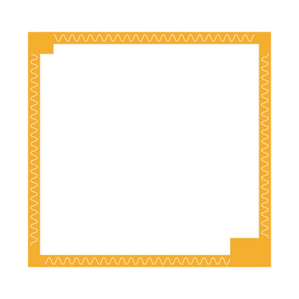 Descarga Cuadrado Naranja Minimalista con Contorno Ondulado Bordes y ...