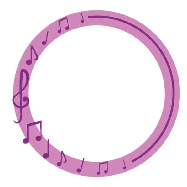 Download Musical Notes Circular Design Frames Online - Creative Fabrica
