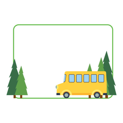 Download Cartoon School Bus Rear View Frames Online - Creative Fabrica