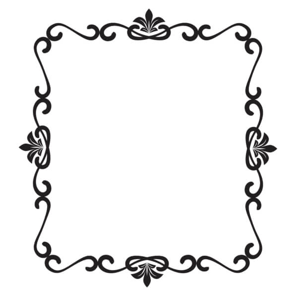 Download Ornate Black Decorative Frame Frames Online - Creative Fabrica