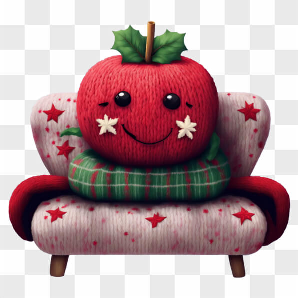 Download Whimsical Tomato Plush Character on Cozy Sofa Cartoons Online ...