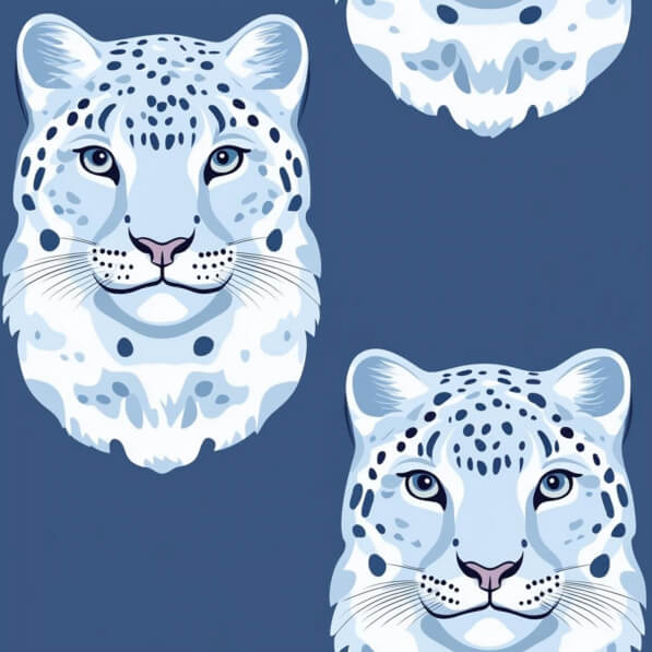 Download Stylized Snow Leopards Illustration Patterns Online - Creative ...