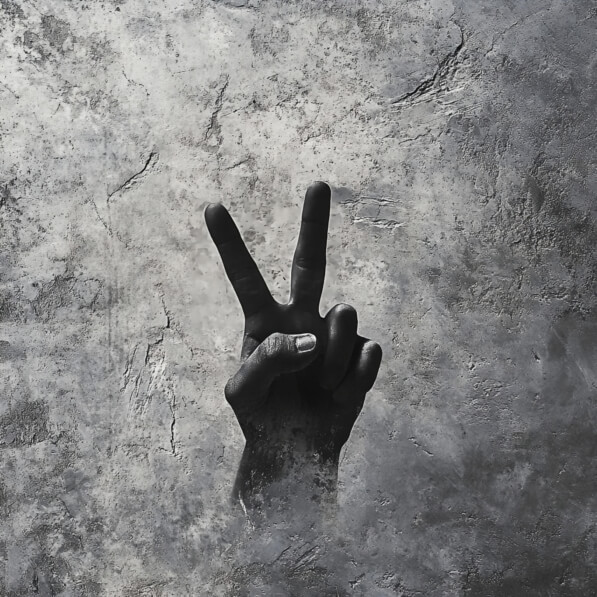 Download Peace Sign Hand in Shadow Backgrounds Online - Creative Fabrica