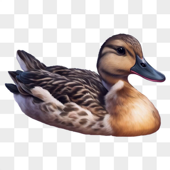 Download Realistic Illustration of a Duck Floating on Water Cartoons ...