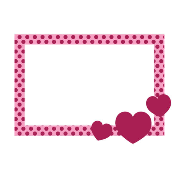 Baixe Moldura Decorativa Rosa com Bolinhas e Corações Frames - Creative ...