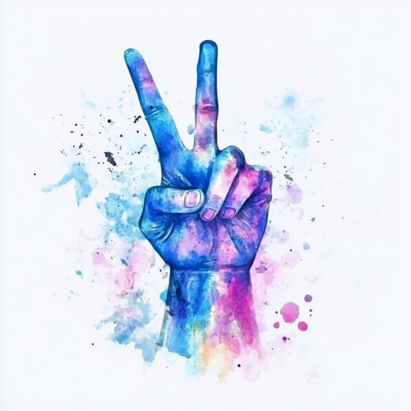 Download Watercolor Peace Sign Backgrounds Online - Creative Fabrica