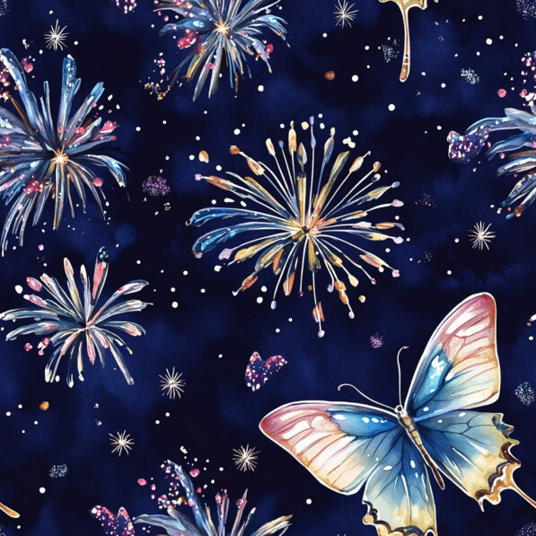 Download Colorful Fireworks and Butterflies Pattern Patterns Online ...