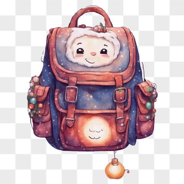 Download Whimsical Galaxy-Themed Backpack with Cheerful Face Cartoons ...