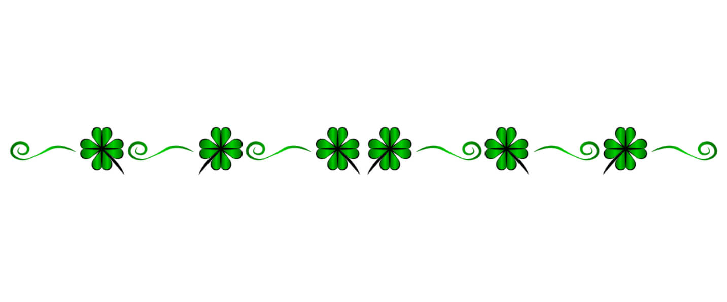 Download Decorative Green Four-Leaf Clover Border Borders & Corners ...