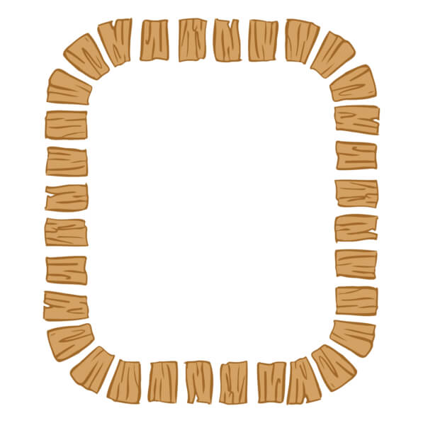 Download Wooden Block Rectangle Outline Frames Online - Creative Fabrica