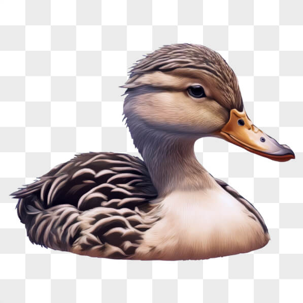 Download Illustrated Duck with Detailed Feathers Cartoons Online ...