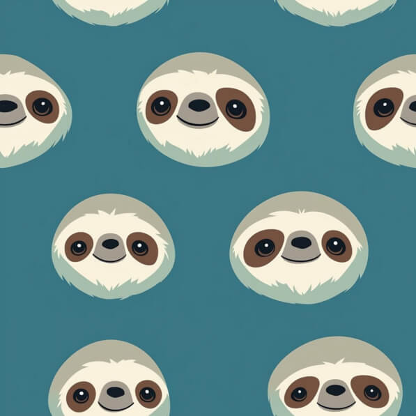 Download Cartoon Sloth Pattern Patterns Online - Creative Fabrica