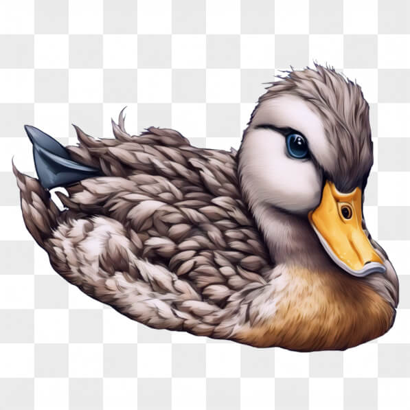 Descarga Pato Ilustrado Descansando Cartoons En Línea - Creative Fabrica