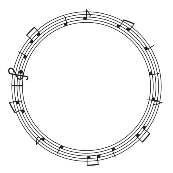 Download Circular Musical Notes Design Frames Online - Creative Fabrica