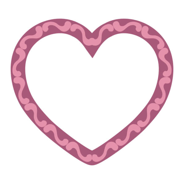 Descarga Corazón estilizado con contorno decorativo Marcos En Línea ...