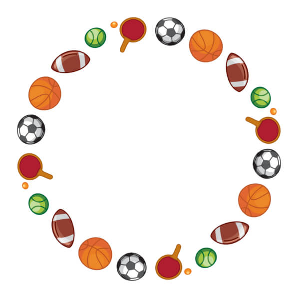 Download Circular Arrangement of Sports Icons Frames Online - Creative ...
